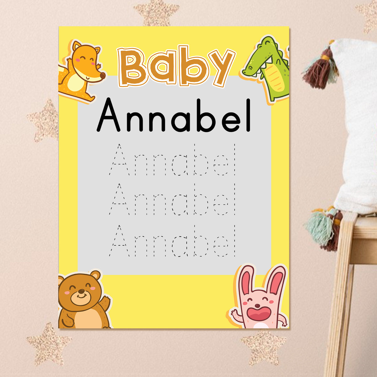 Reusable Personalised Dry Erase Name Tracing Board | Givi Gifts
