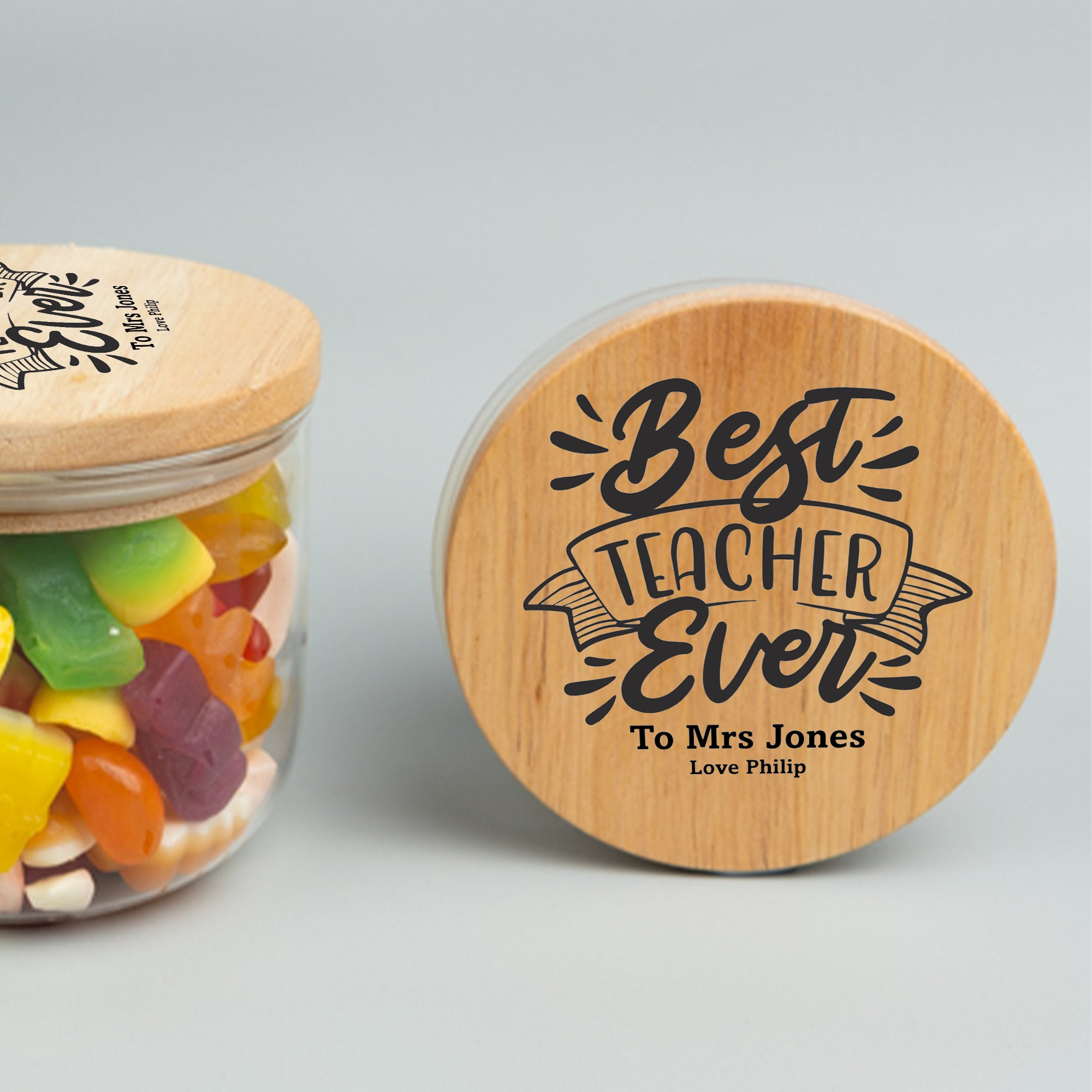 Personalised Best Teacher Ever Appreciation Lolly Jar | Givi Gifts