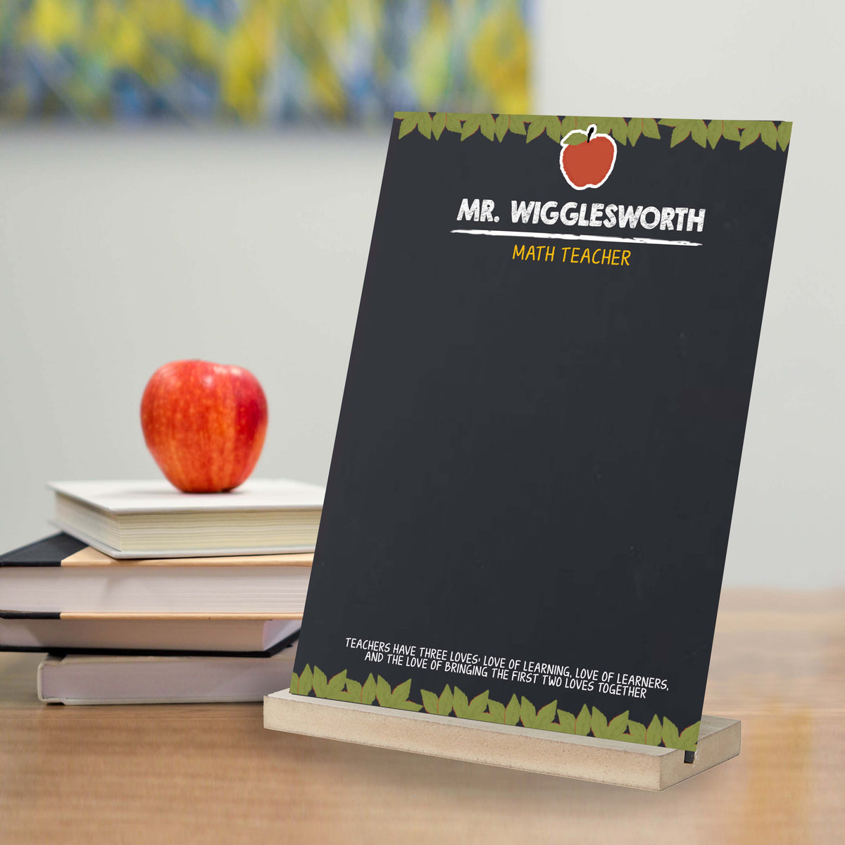 Personalised Teacher Chalk Board with Stand | Givi Gifts