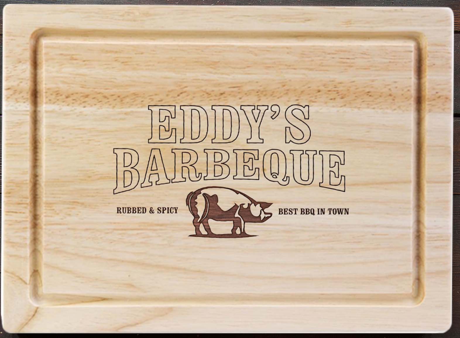 BBQ Outline Personalised Wooden Steak Board | Givi Gifts